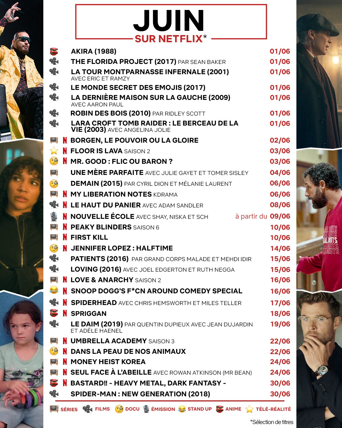 Netflix dévoile son agenda des nouveautés du mois de juin